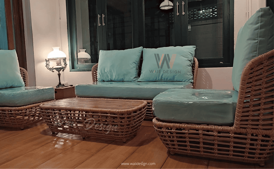 ชุดโซฟาหวายเทียม LVB-002 - waiidesign.com