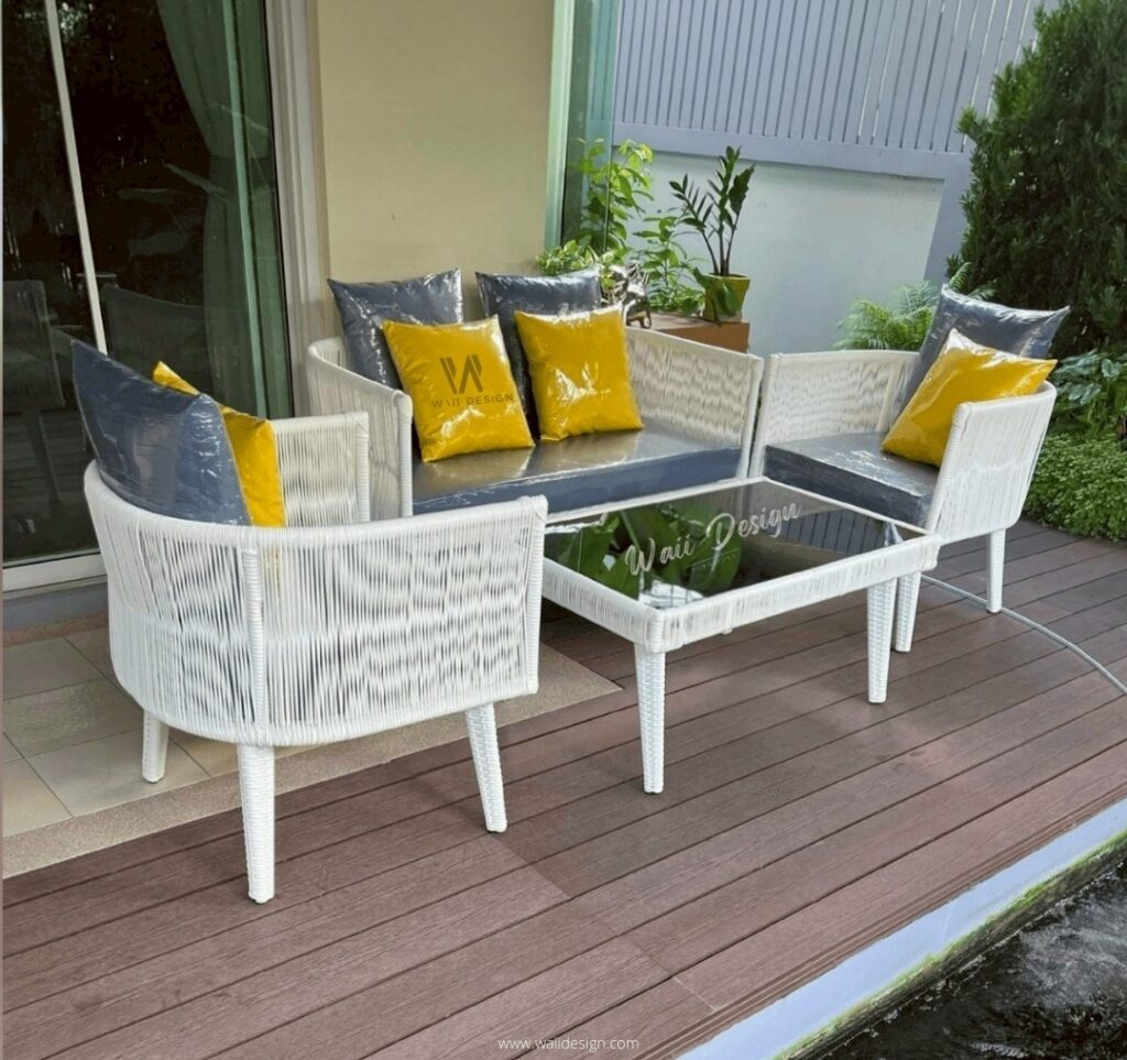 ชุดโซฟาหวายเทียม LVB-004 - waiidesign.com