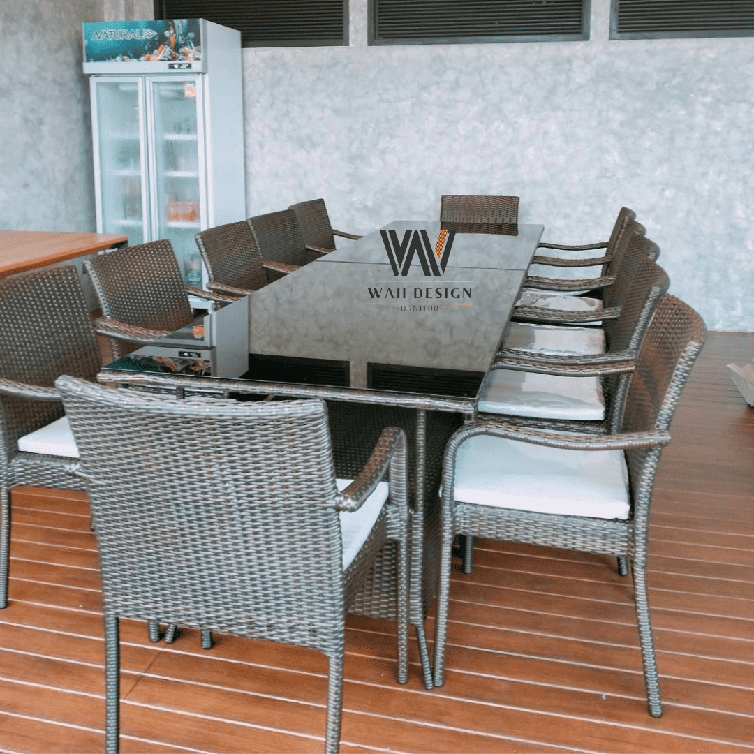 ชุดโต๊ะอาหารหวายเทียม Dining-DI-001 - waiidesign.com