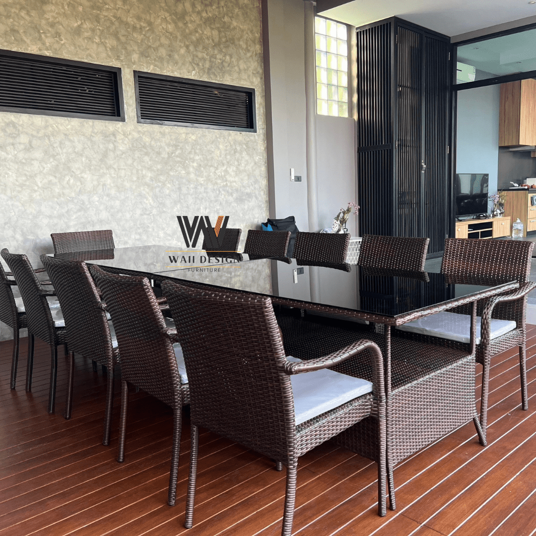 ชุดโต๊ะอาหารหวายเทียม Dining-DI-001 - waiidesign.com