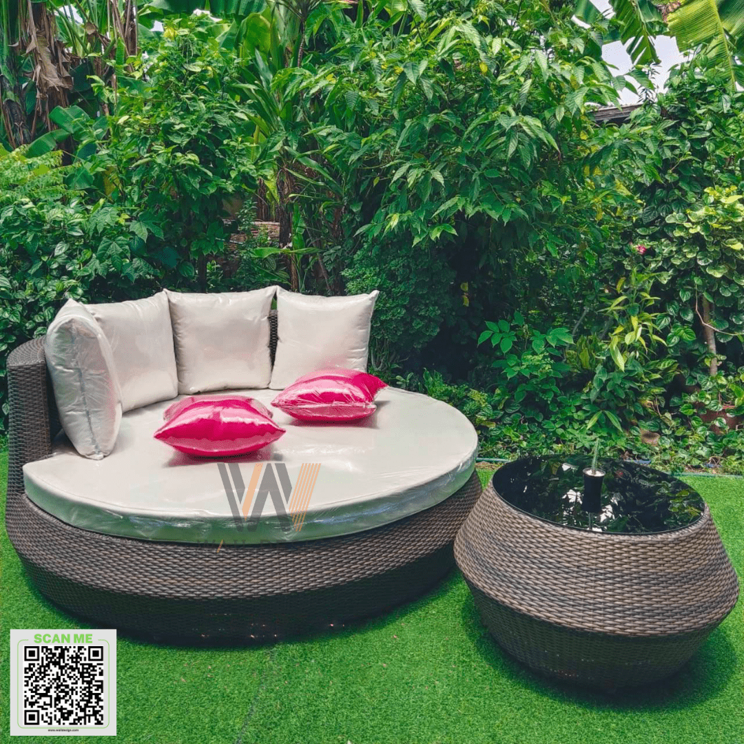 เตียงนอนหวายเทียม DB-005 - waiidesign.com