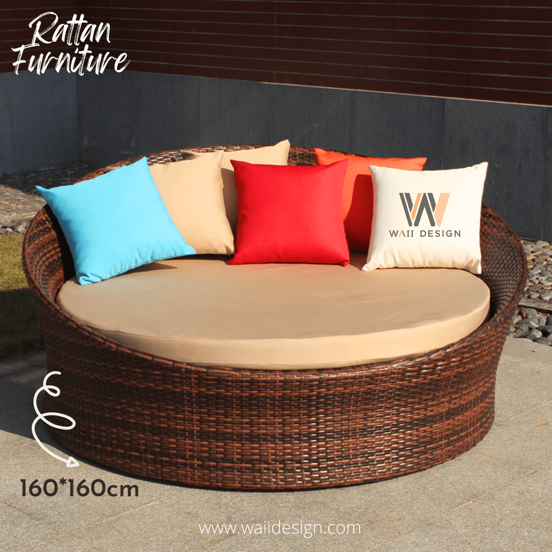 เตียงนอนหวายเทียม DB-002 - waiidesign.com