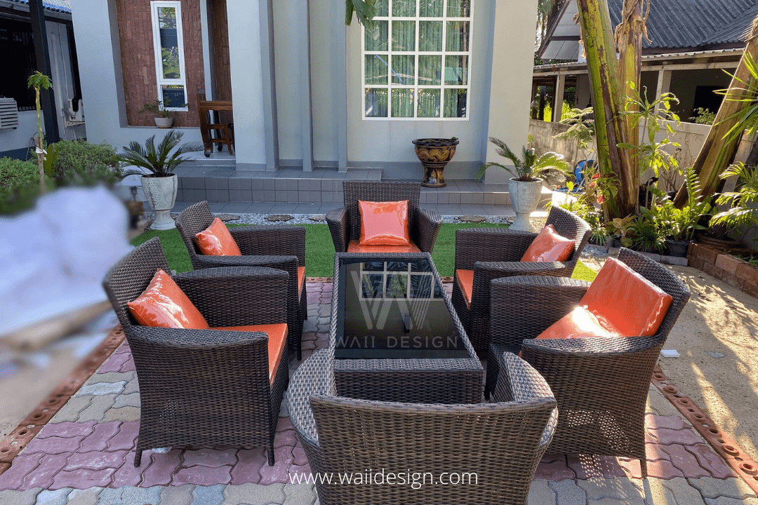 ชุดโซฟาหวายเทียม LVB-006 - waiidesign.com