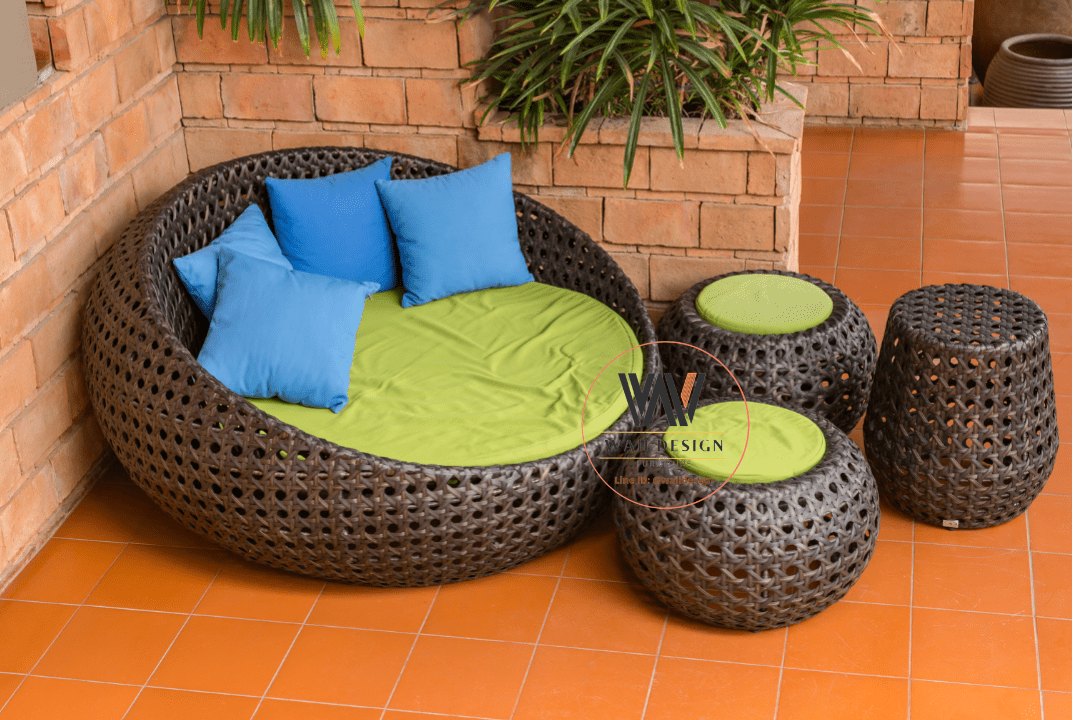 เตียงนอนหวายเทียม DB-002 - waiidesign.com