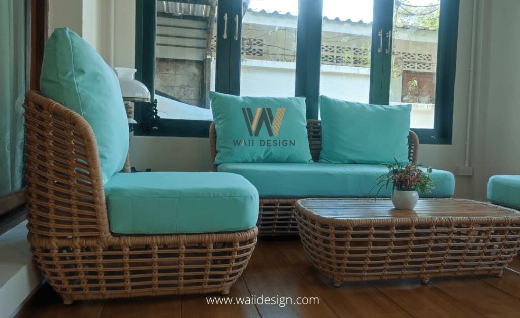 ชุดโซฟาหวายเทียม LVB-002 - waiidesign.com