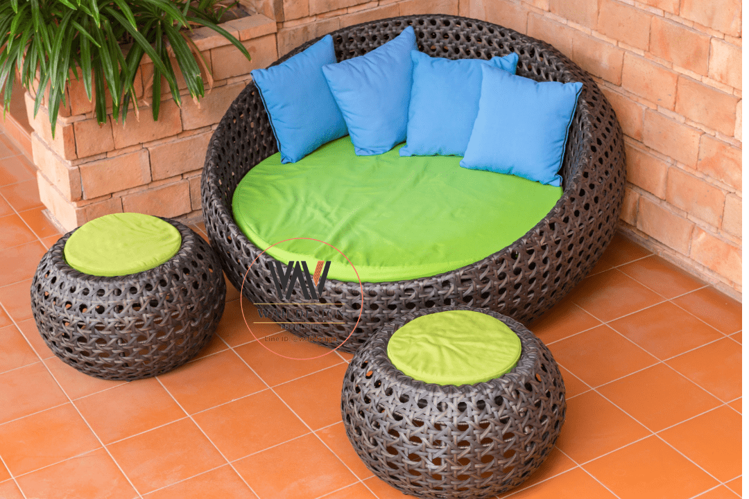 เตียงนอนหวายเทียม DB-002 - waiidesign.com