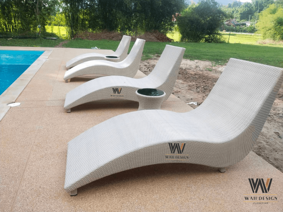 เตียงสระน้ำหวายเทียม Sunbed-SB-007 - waiidesign.com