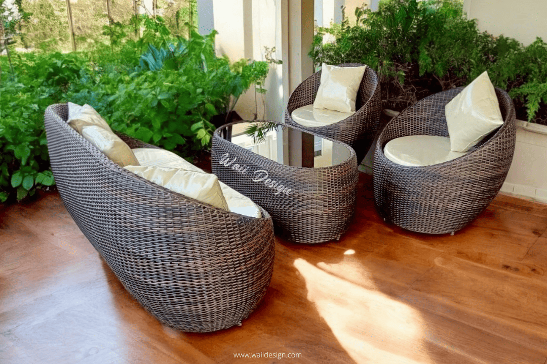 ชุดโซฟาหวายเทียม LVB-013 - waiidesign.com