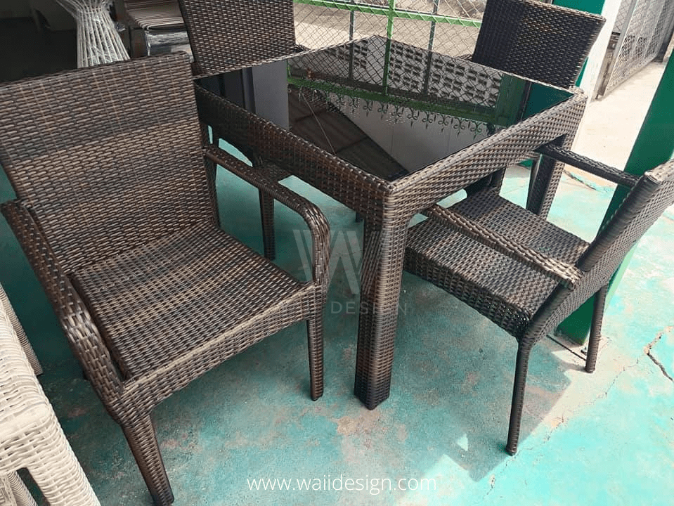 Rattan Dining set DI-006 - waiidesign.com