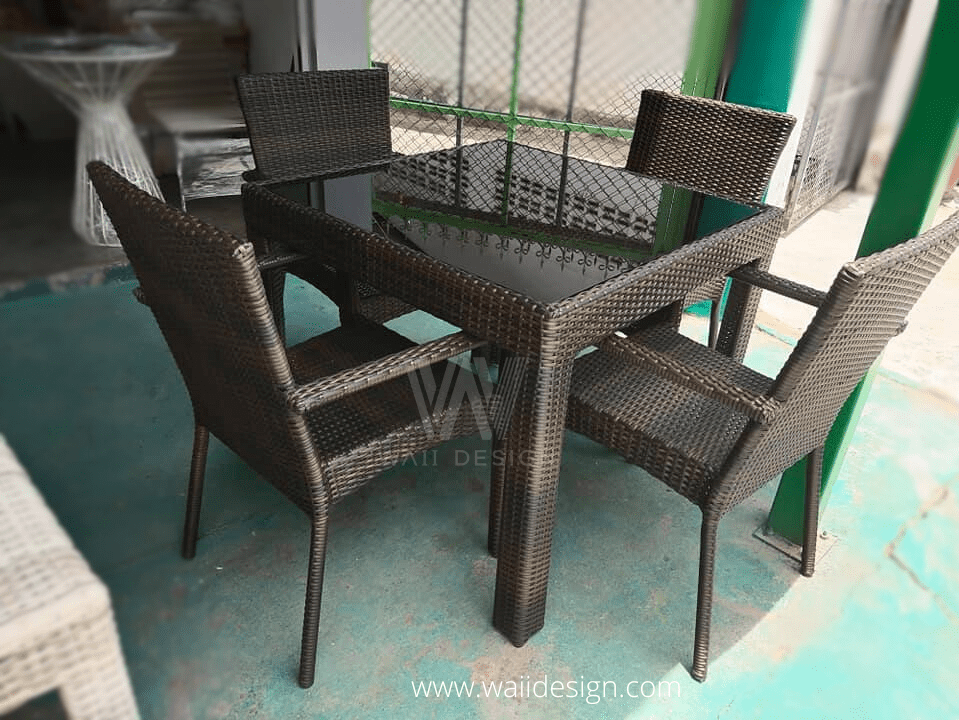 Rattan Dining set DI-006 - waiidesign.com