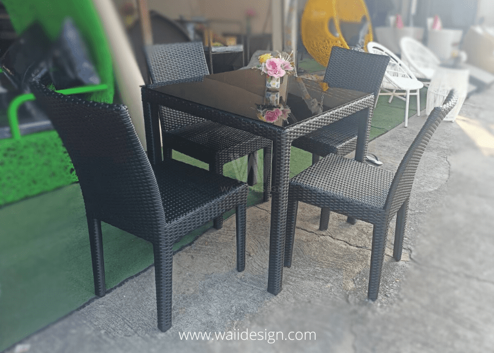 ชุดโต๊ะอาหารหวายเทียม Dining-DI-001 - waiidesign.com