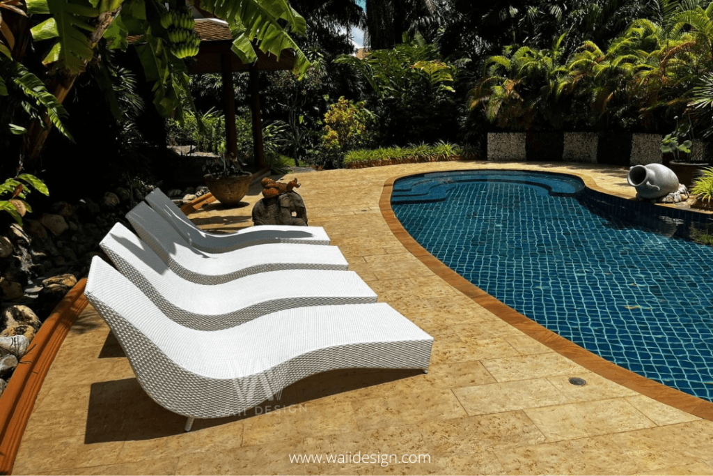 เตียงสระน้ำหวายเทียม Sunbed-SB-002 - waiidesign.com
