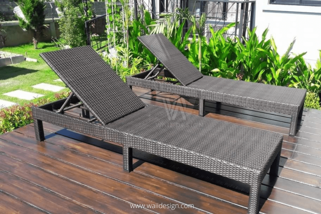 เตียงสระน้ำหวายเทียม Sunbed-SB-007 - waiidesign.com