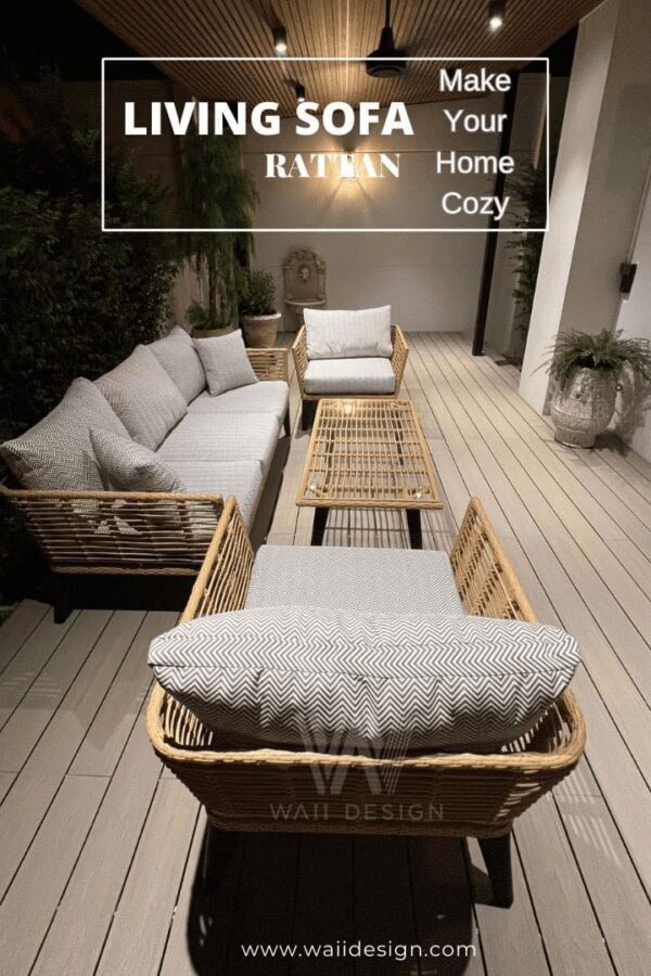 ชุดโซฟาหวายเทียม LVB-041B - waiidesign.com