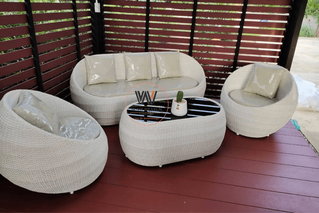 ชุดโซฟาหวายเทียม LVB-034 - waiidesign.com