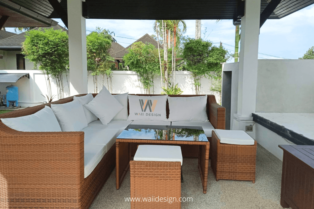 ชุดโซฟาหวายเทียม LVB-017 - waiidesign.com