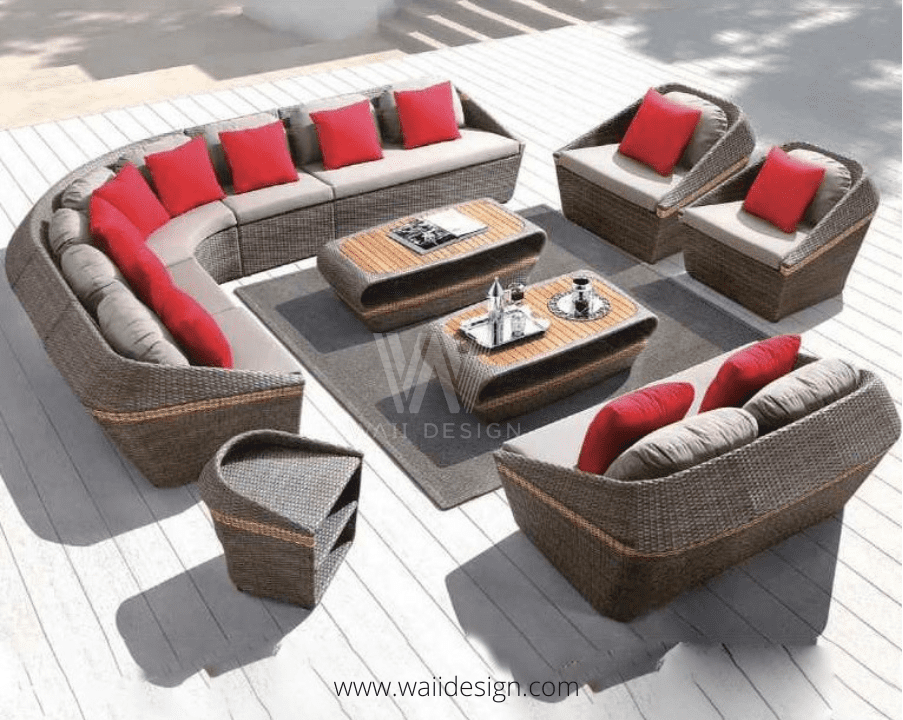 ชุดโซฟาหวายเทียม LVB-035 - waiidesign.com