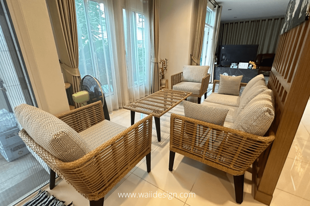 ชุดโซฟาหวายเทียม LVB-041B - waiidesign.com