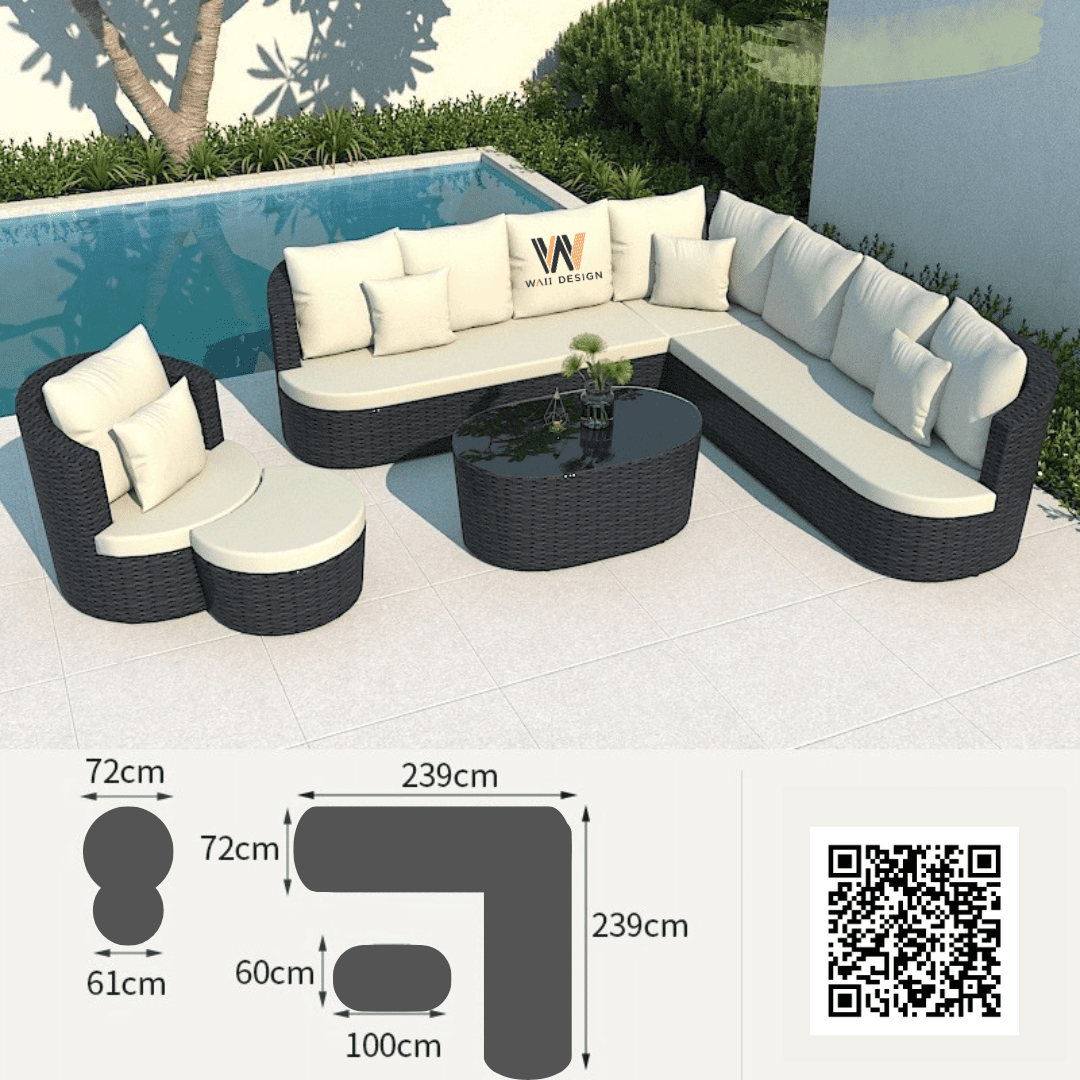Rattan Sofa set LVB-029 - waiidesign.com