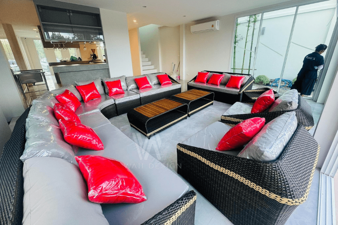 ชุดโซฟาหวายเทียม LVB-035 - waiidesign.com