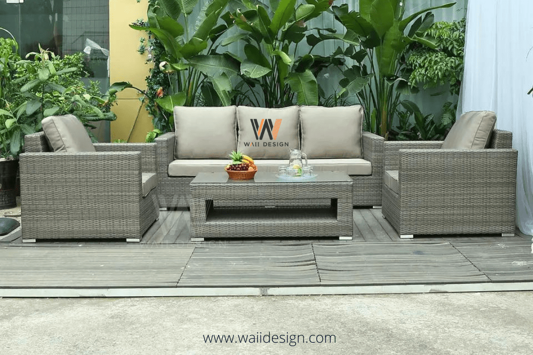 ชุดโซฟาหวายเทียม LVB-033 - waiidesign.com