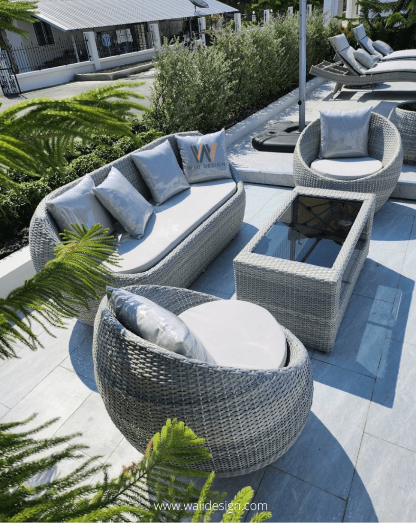 ชุดโซฟาหวายเทียม LVB-043 - waiidesign.com