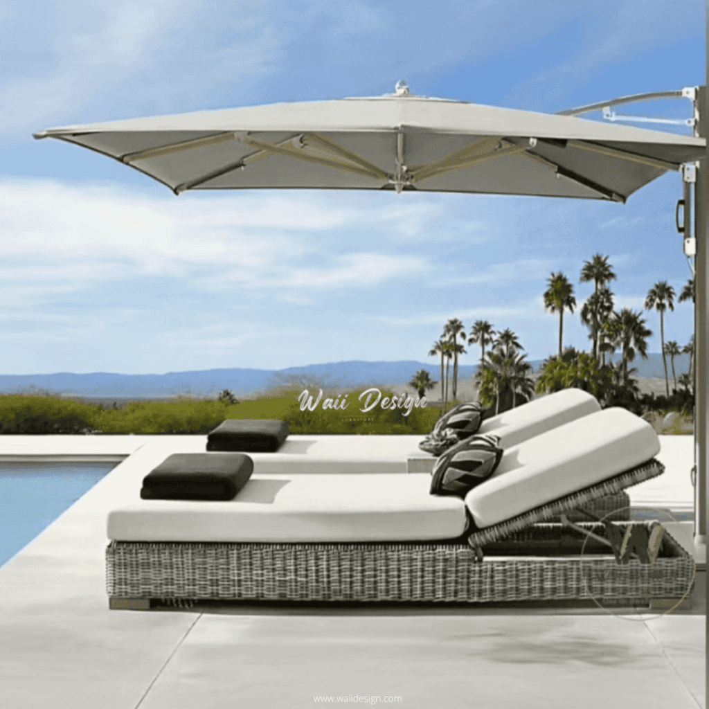 เตียงสระน้ำหวายเทียม Sunbed-SB-022 - waiidesign.com