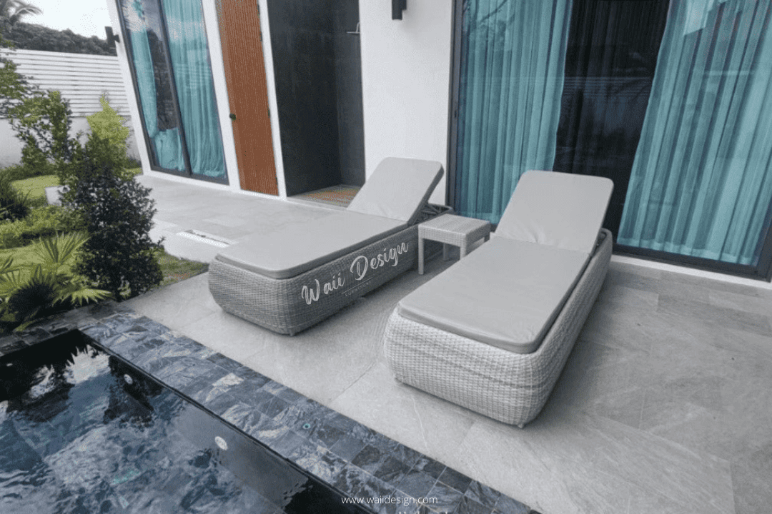 เตียงสระน้ำหวายเทียม Sunbed-SB-020 - waiidesign.com